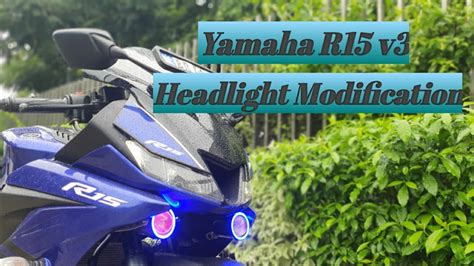 Yamaha R15 V3 Headlight Modification Yamaha R1 Look Headlamp Youtube