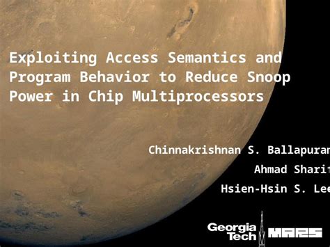Ppt Exploiting Access Semantics And Program Behavior To Reduce Snoop