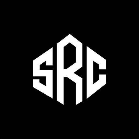 premium vector src letter logo design with polygon shape src polygon
