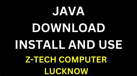 JAVA INSTALL AND USE YouTube