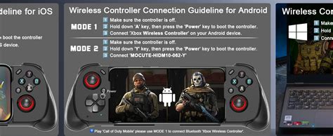 joso wireless mobile gaming controller for iphone android