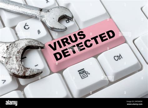 Sign Displaying Virus Detected Concept Meaning A Computer Program Used