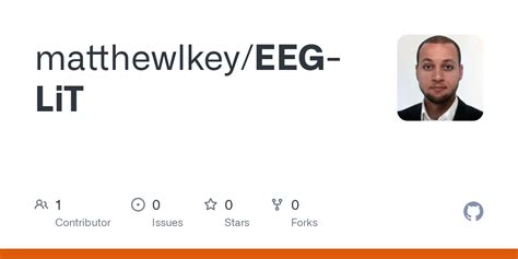 GitHub Matthewlkey EEG LiT