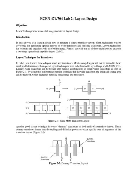 Vlsi Lab2 Pdf Capacitor Transistor