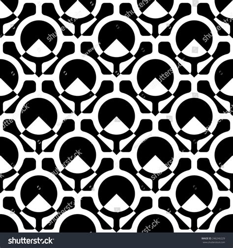 Seamless Ring Pattern Abstract Monochrome Background Stock Vector Royalty Free 246246229