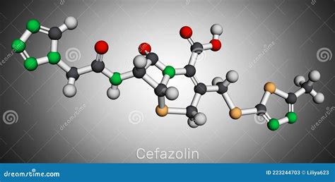Cefazolin Antibiotic Drug Molecule Cephalosporin First Generation