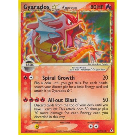 Gyarados Gold Star Delta Species 102110 Ex Holon Phantoms Holo Ultra