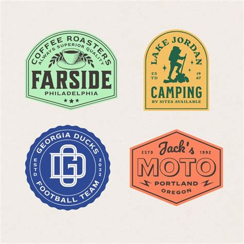 Simple Badge Logos Logo Design Template — Customize It In Kittl