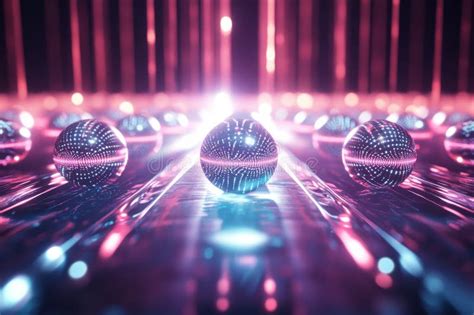 A Dynamic 3d Abstract Background Displaying A Levitating Array Of