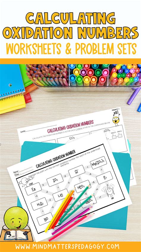 Calculating Oxidation Numbers Chemistry Homework Worksheets Number Worksheets Teaching