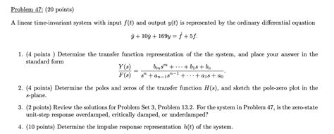 Problem Points A Linear Time Invariant Chegg
