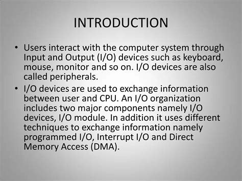 Io Techniques And Its Types Pptx