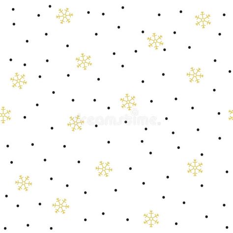 Vector Seamless Pattern Of Gold Snowflakes Seamless Pattern Stock Vector Illustration Of