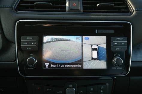Front Camera Of Circular 360 Degrees View System 360 Terrain System In A Modern Car Stock Image