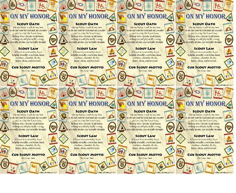 Cub Scout Promise Card