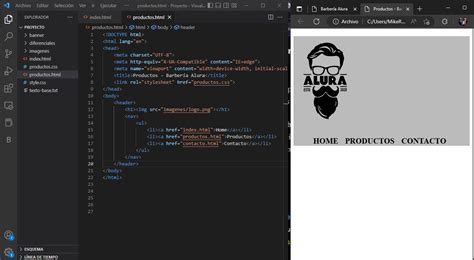 practica code html5 y css3 parte 2 posicionamiento listas y navegación alura latam