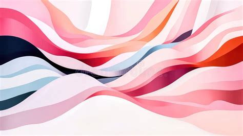 Abstract Wavy Patterns In Soft Pastel Colors Create A Soothing Visual Experience Stock