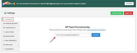 License Key Activation Wp Team