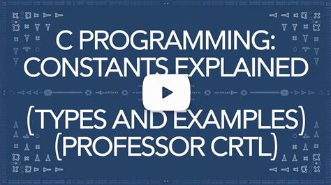 C Programming Constants Explained Types And Examples Professor