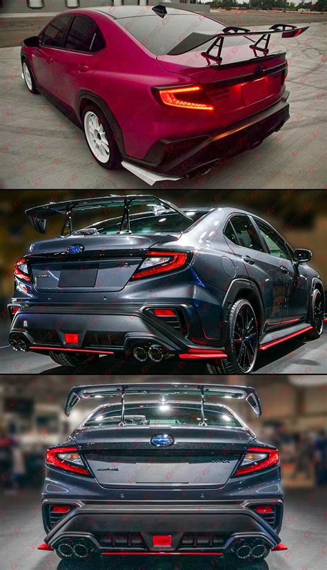 For 2022 26 Subaru Wrx Swan Neck Sti Style Carbon Fiber Trunk Spoiler