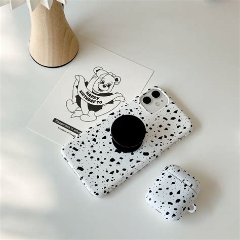 빠른배송 테라조 화이트 Y2k 아이폰케이스 아이폰 13 14 15 12 11 미니 Xs Xr X Se2 3 7 8 프로 맥스 커플 우정템 남자 여자 친구 생일 선물