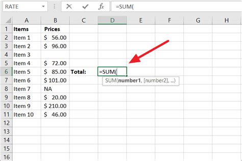 How To Total A Column In Excel