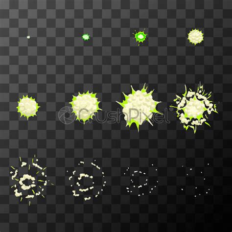 Sprite Sheet For Cartoon Explosion Game Effect Animation Of Stock Vector Crushpixel