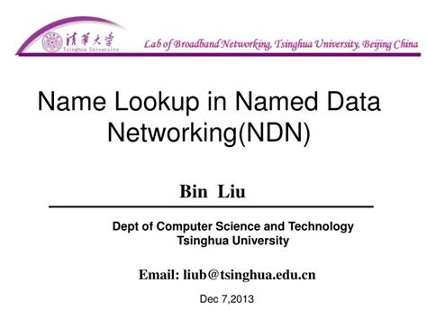 Ppt Name Lookup In Named Data Networkingndn Powerpoint Presentation Id1859222