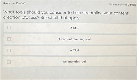 Solved What Tools Should You Consider To Help Streamline