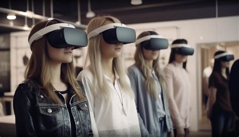 Premium Photo A Group Of Young Adults Smiling Enjoying Virtual Reality Technology Generated By Ai