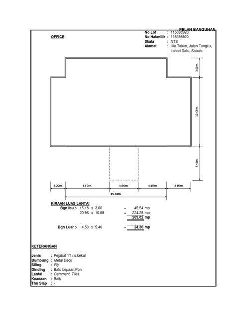 Lampiran F Pelan Bangunan Pdf