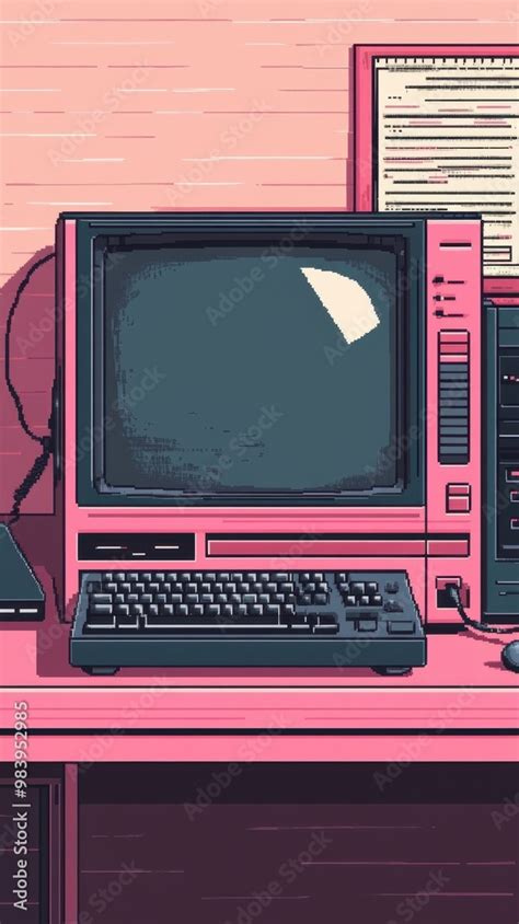 Retro Old Computer User Interfacepink Y2k Computer Window Page And
