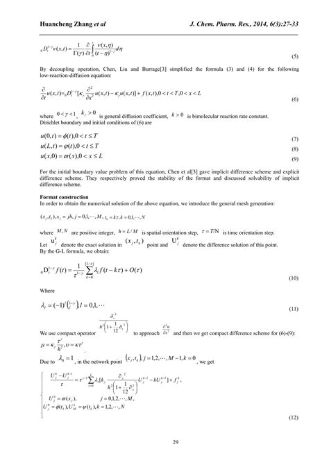 Ppt Research And Application Of Compact Finite Difference Method Of Low Reaction Diffusion