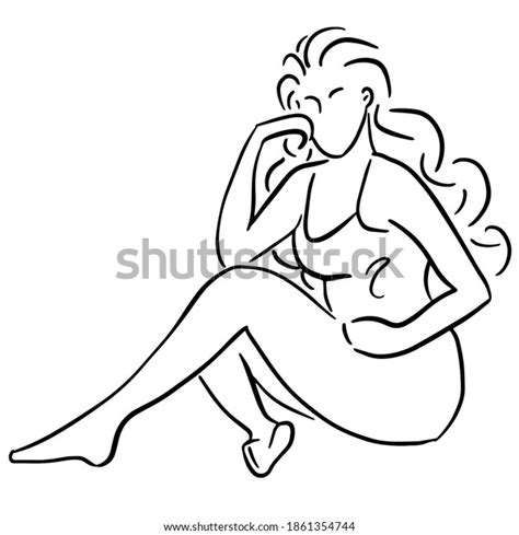 Line Drawing Sexual Womans Silhouette Stock Vector Royalty Free 1861354744 Shutterstock