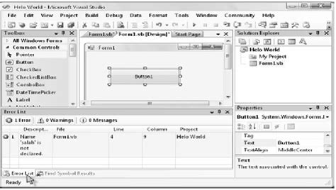 Contoh Aplikasi Sederhana Hello World Visual Basic Net 2005