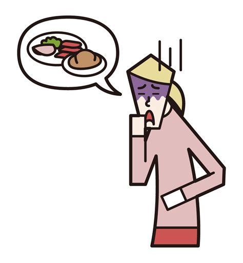 過食症・拒食症・摂食障害（女性）のイラスト フリーイラスト素材集 Kukukeke