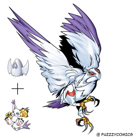 Fuzzzycomics Tailmon Digimon Original Absurdres Highres Armor Bird Blue Eyes Claws