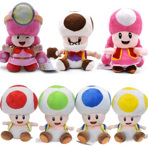 Cute Super Mario Bros Captain Toad Toadette Plush Dolls Stuffed Toys