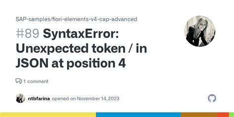 Syntaxerror Unexpected Token In Json At Position 4 · Issue 89 · Sap