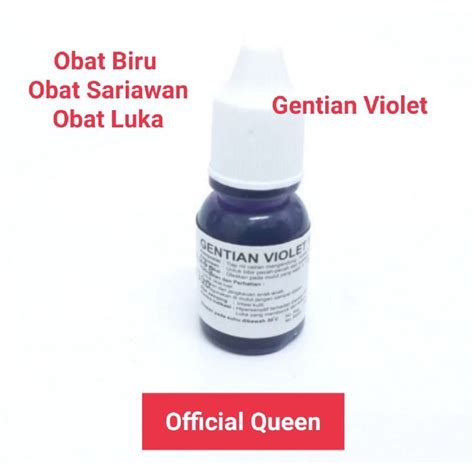 Jual Gentian Violet Obat Biru Obat Sariawan Obat Luka 10ml Shopee