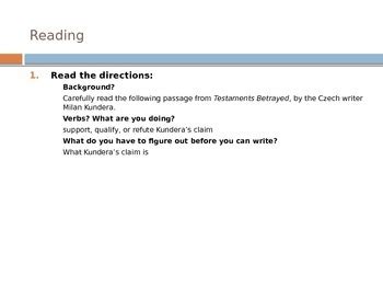 Understanding The AP Language And Composition Argument Prompt By Erin Stovall