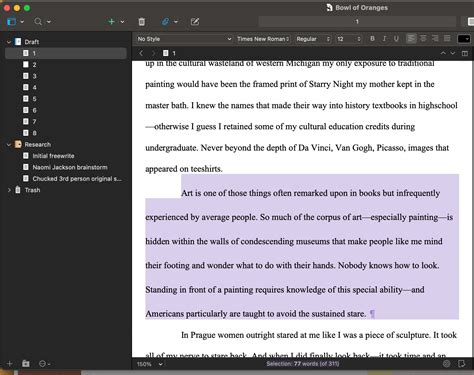 Text Size Line Spacing And Tabs Changed When Copying From Word To Scrivener MacOS Scrivener
