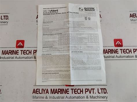 System Sensor Hr Spectralert Advance Horn Red Aeliya Marine Tech