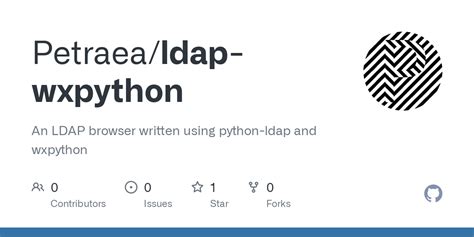 Github Petraealdap Wxpython An Ldap Browser Written Using Python