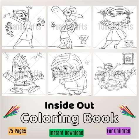 Inside Out Coloring Pages Emotions 2025