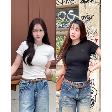 Cubby เสื้อยืดเบบี้ที สไตล์ Soft Girl น่ารัก ใส่สบาย แมทช์ง่าย Shopee Thailand