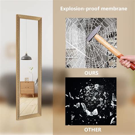 Buy Petaflop Gold Wall Mirror Full Length Door Mirror 12x42 Inch Wall