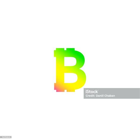 Bitcoin 암호화 통화 로고 아이콘 절연 Btc 로고 기호 흰색 배경에 그라데이션 색된 컬러 벡터 일러스트 레이 션 가상현실에 대한 스톡 벡터 아트 및 기타 이미지