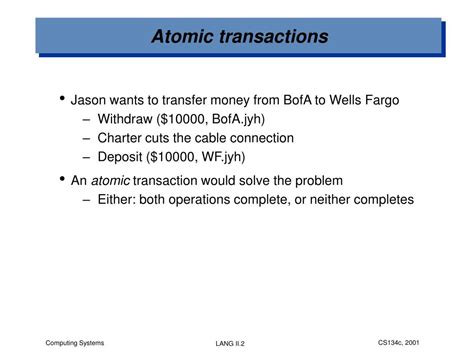 PPT Atomic Transactions PowerPoint Presentation Free Download ID