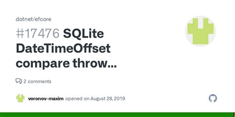 Sqlite Datetimeoffset Compare Throw Invalidoperationexception · Issue